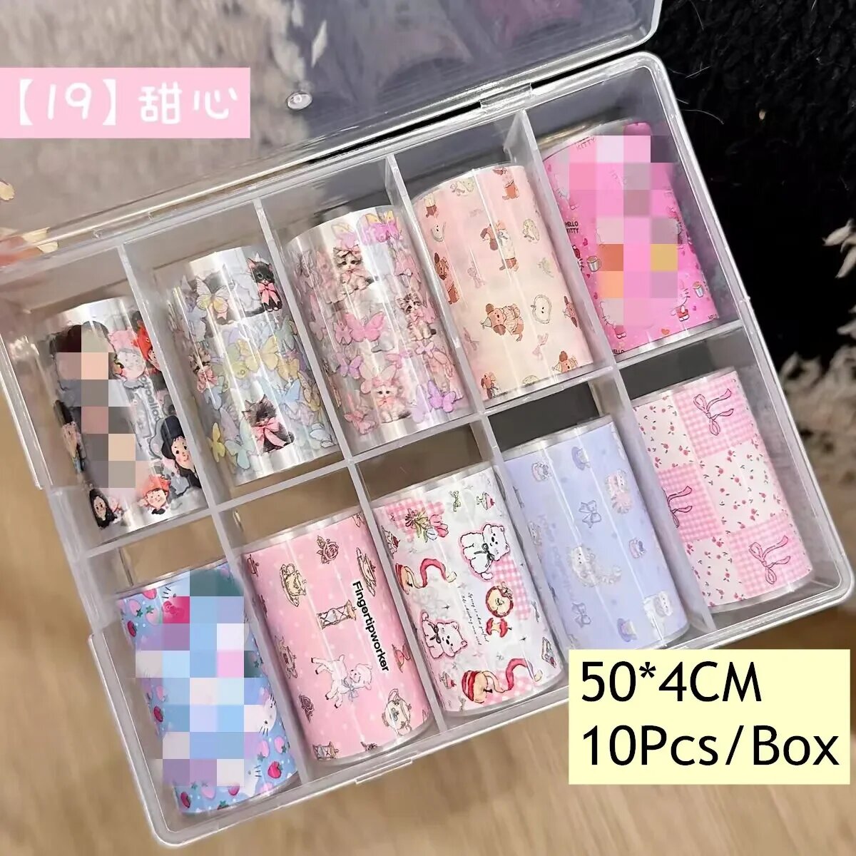 Набор для маникюра Misscheering 10 рулонов фольги для ногтей 19-50CM-3.5