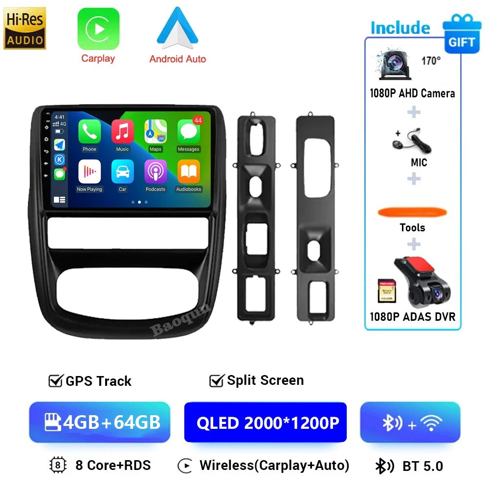 Android 16 для Renault Duster 1 2010-2015 для Nissan terrano lll 3 2014-2022 Автомагнитола Carplay Навигация GPS Стерео Авто 4G-64G CAM DVR