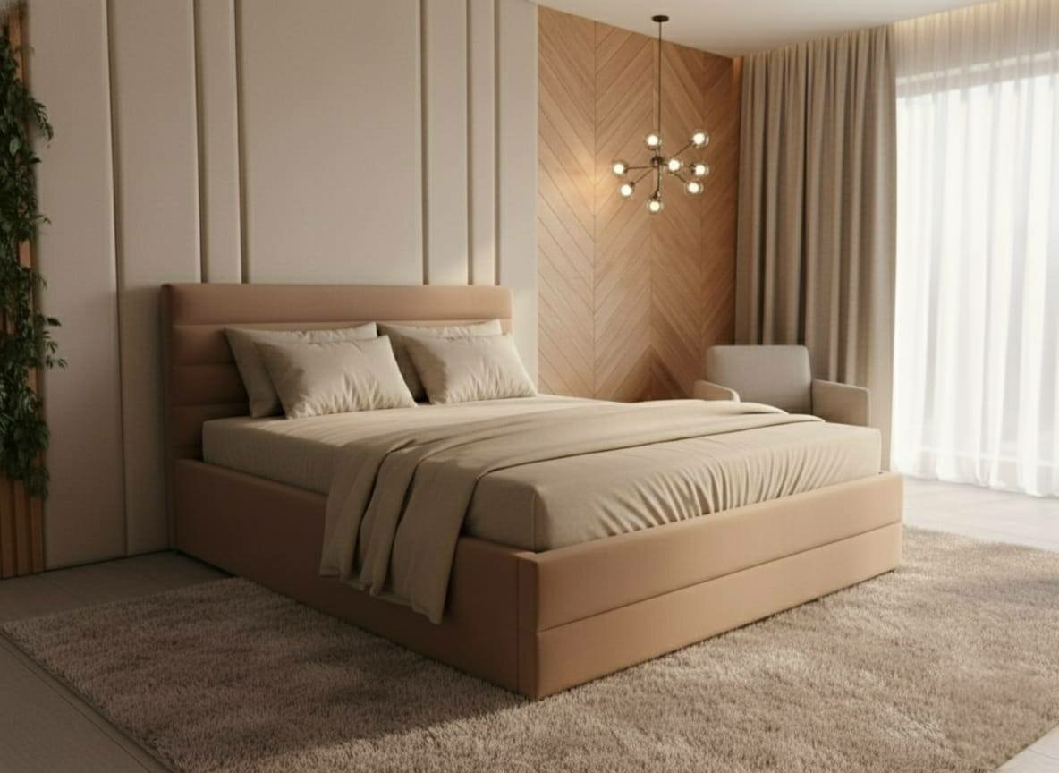 Кровать "Leila", двуспальная, ортопедическая ламель, микровелюровая обивка, с подъемным механизмом