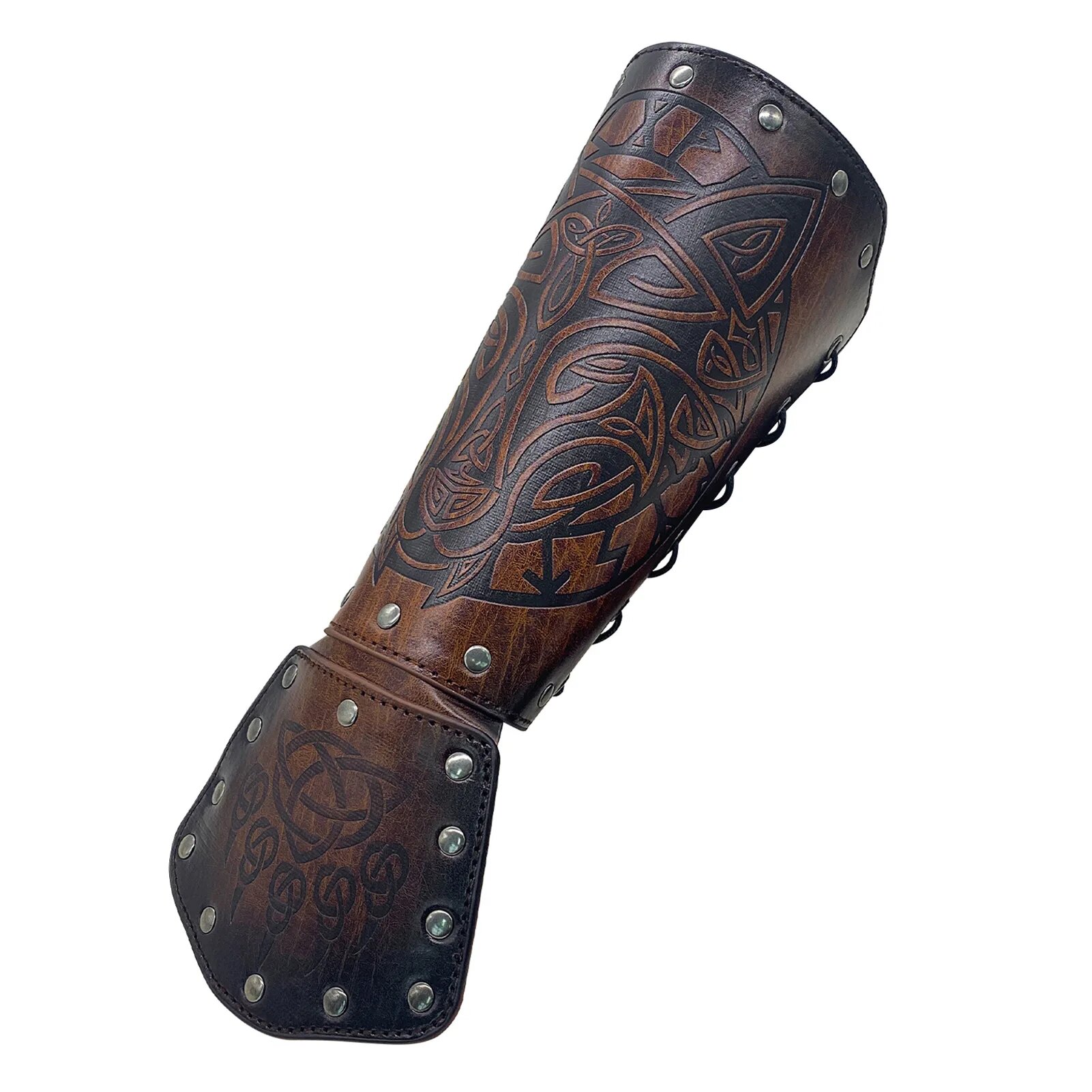 Винтажные наручи из искусственной кожи B-Brown (Single)