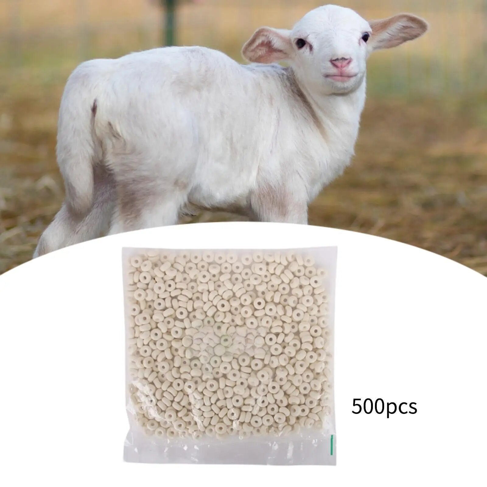 500 шт, резиновые плоскогубцы для кастрации, кольца для кастрации ягненка, коровы