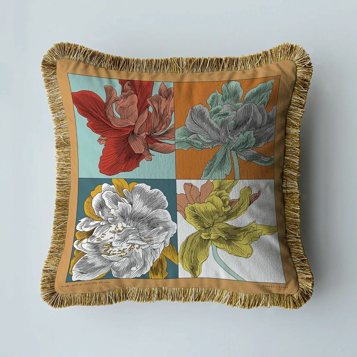 Двусторонняя наволочка с принтом, круглая декоративная подушка-трофей, чехол для подушки на диван, 45х45 см