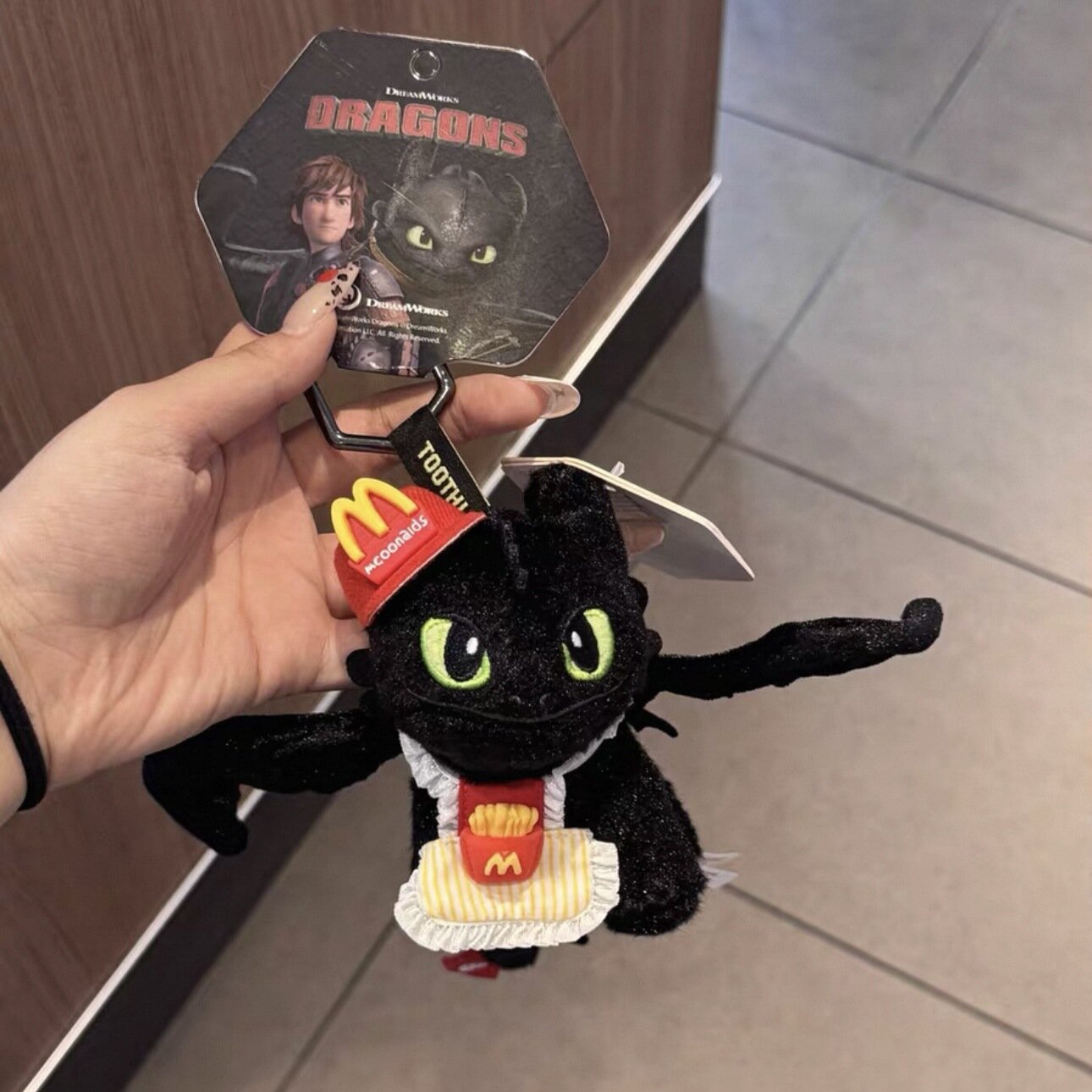 Настоящая игрушка-брелок "Как приручить дракона" милый питомец Беззубик, подвеска для сумки, подарок для девочек