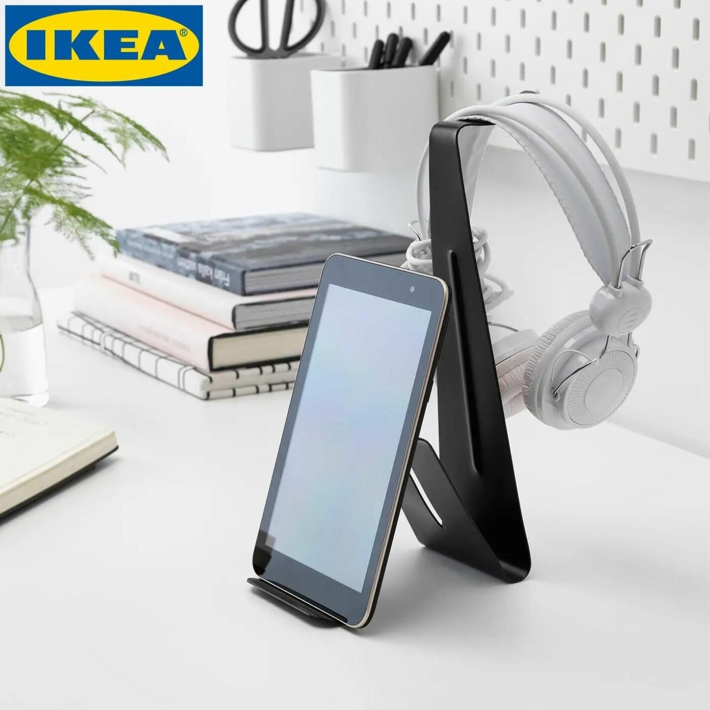 IKEA-MJLIGHET-наушники / плоские стойки-Черный