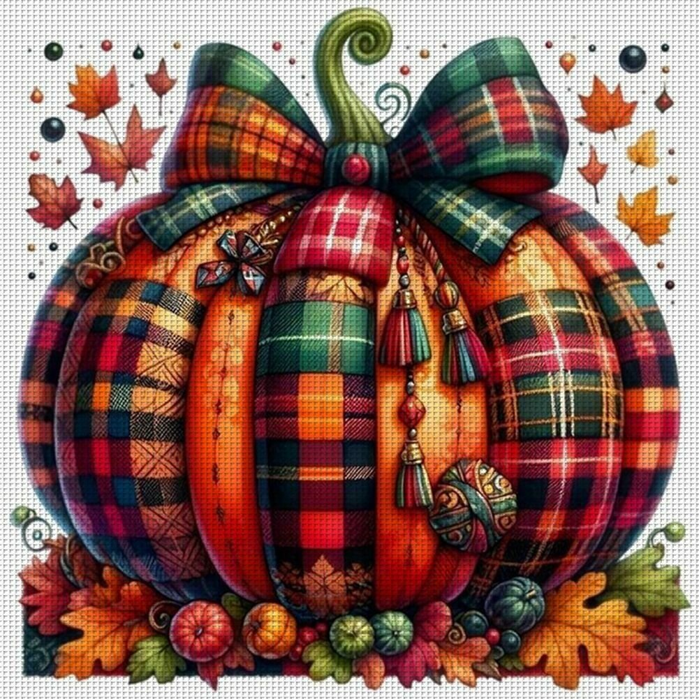 Эксклюзивный набор для вышивки крестиком 40x40 см, хлопок 14CT Тыква