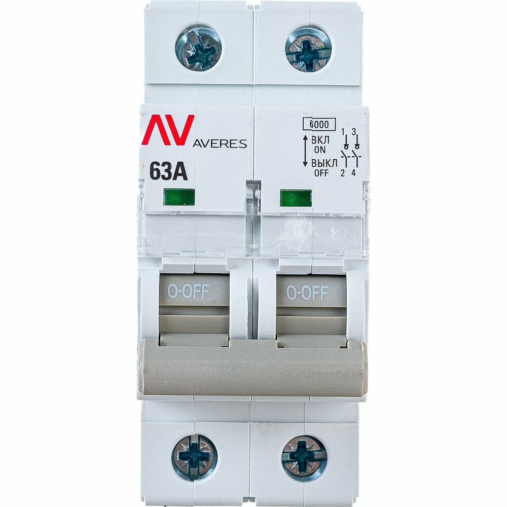 Выключатель нагрузки EKF AVN, 2P, 63A, AVERES avn-2-63-av