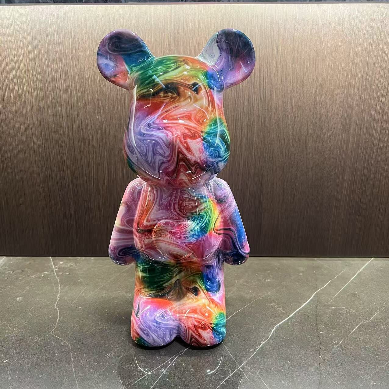 Украшение детской комнаты с медвежонком, интернет-знаменитость, светлый роскошный ТВ-шкаф, винный шкаф, фигурка мультяшного жестокого медведя, маленькая кукла