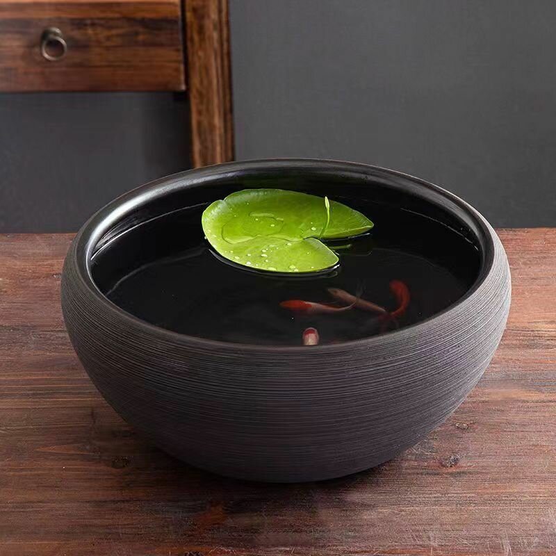 Аквариум из керамики, аквариум для золотых рыбок, черепаха, водяная лилия, украшение для гостиной, водяная чаша, ландшафтный лотос, аквариум для разведения рыб, цветочный горшок AliExpress