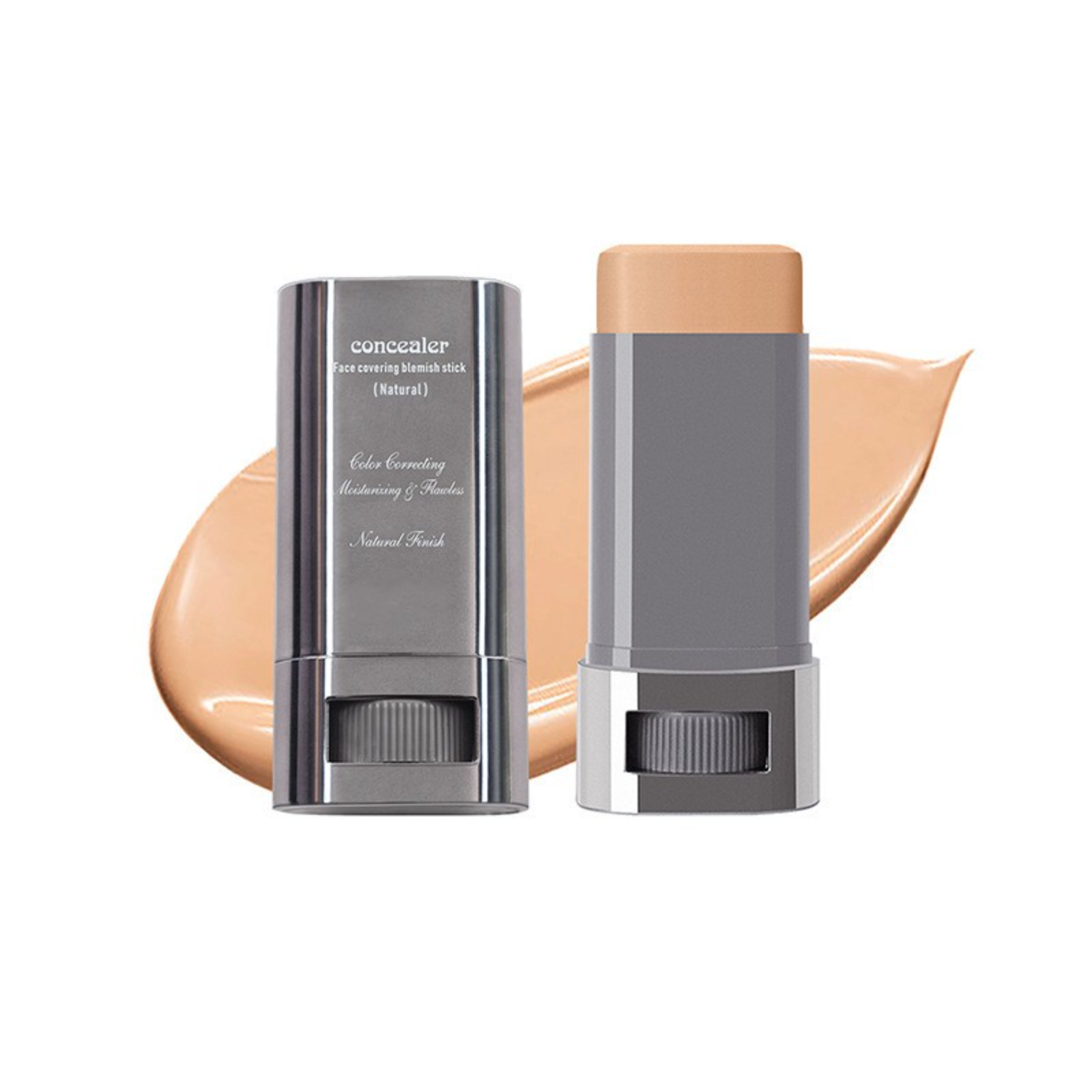 Консилер-стик Concealer Stick Concealer, Консилер-фондон-стик Concealer Foundation Stick 02 #Natural Color, 30 г, 4.3*2.5*8.8 см, тальк, каолин, диоксид титана, полиметилсилоксан, магний, для лица, для всех типов кожи