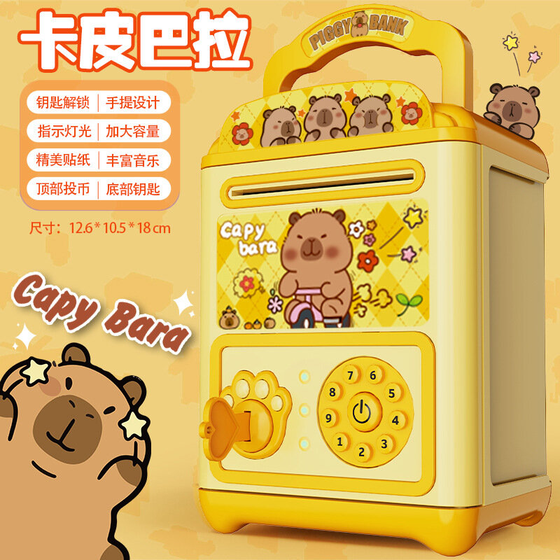 Копилка-русалка, ключ для разблокировки, детская копилка для хранения мальчиков и девочек, копилка для денег, пароль,