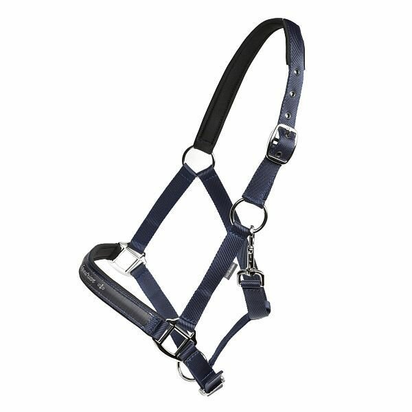 Недоуздок для лошади на неопреновых подложках MIU Equestrian Neo темно-синий XFull