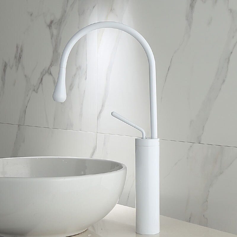 Современный эстетичный смеситель для раковины в скандинавском стиле, горячая и холодная вода, высококачественный вращающийся смеситель для ванной с гибким изливом