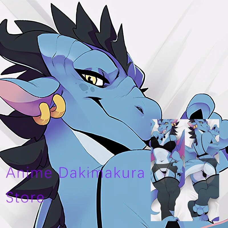 Мифология Western Dragon Janine (Bad Dragon) Фурри наволочка для тела 40x120cm Peach Skin, E23381