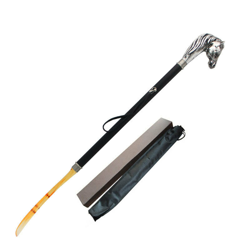 ⭐ Удлиненный рожок для обуви из сплава с головой лошади, длинная ручка для беременных женщин и пожилых людей, без изгиба, для домашнего использования, подарок для бизнеса ⭐