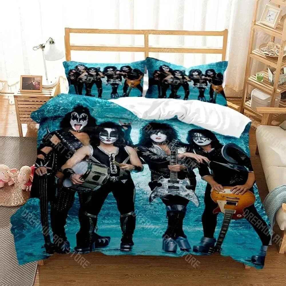 Комплект постельного белья Kiss Band Rock 155x215cm, 3