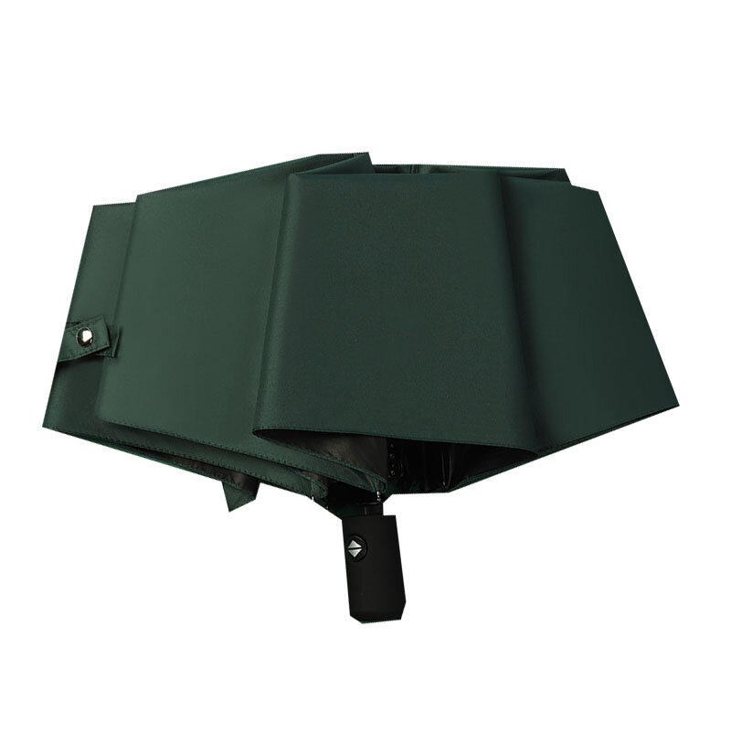 Дорожный зонт от солнца и дождя, 3 раза, 8 ребер, кнопка управления, легкий зонт для женщин и девочек, на каждый день, для мужчин, темно-синий