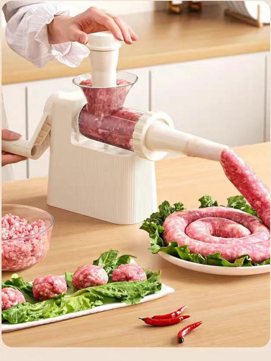 Шприц колбасный ручной горизонтальный для сосисок , кулинарный для мяса и колбасы