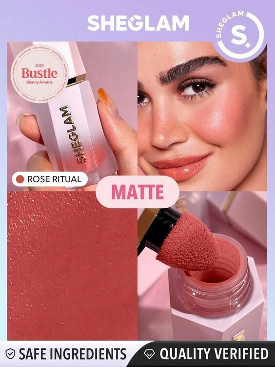 Sheglam Кремовая матовая румяна Color Bloom Liquid Blush оттенок Rose Ritual, 5,2 мл