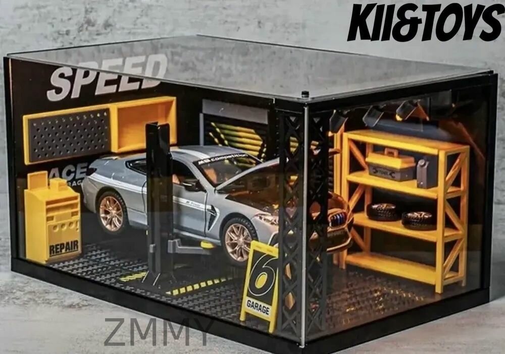 Автосервис Парковка для машин с подъемником, 1:24