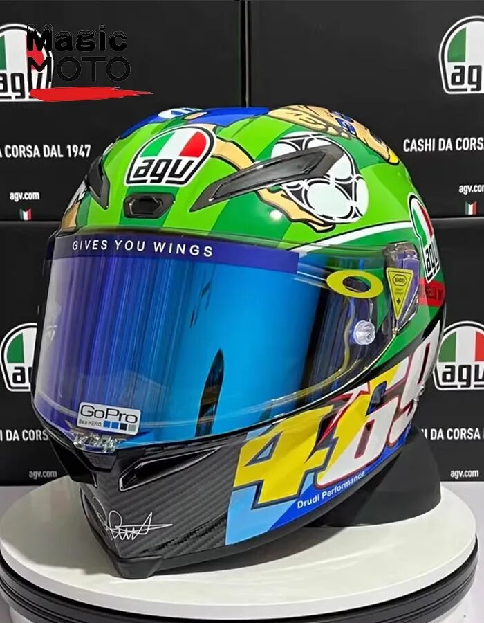 AGV Мотошлем, цвет: зеленый, размер: L