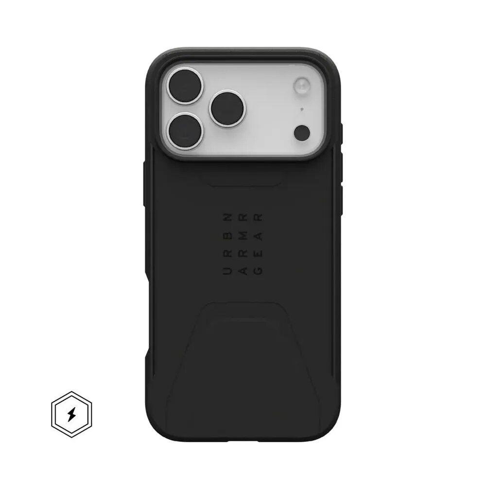 Чехол с поддержкой MAGSAFE Uag Civilian для iPhone 17 Pro 6.3", цвет черный (Black)