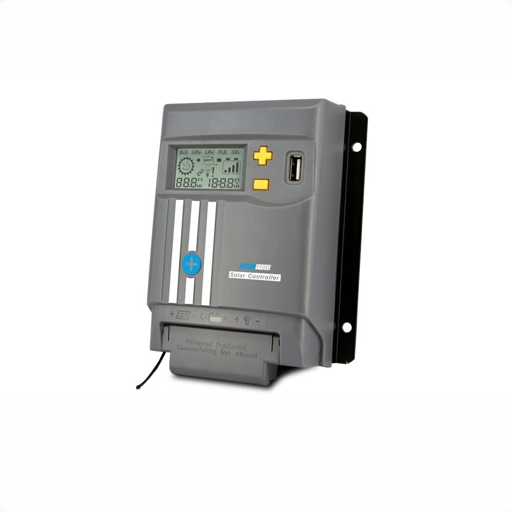 MPPT Controller 10A 20A 30A 40A для солнечных панелей с LCD-дисплеем, регулятор батарей 12V/24V, двойной USB, совместимость с свинцово-кислотными, гелевыми, литий-фосфатными и тернарными литиевыми аккумуляторами, материал ABS+PC, входное напряжение ПВ