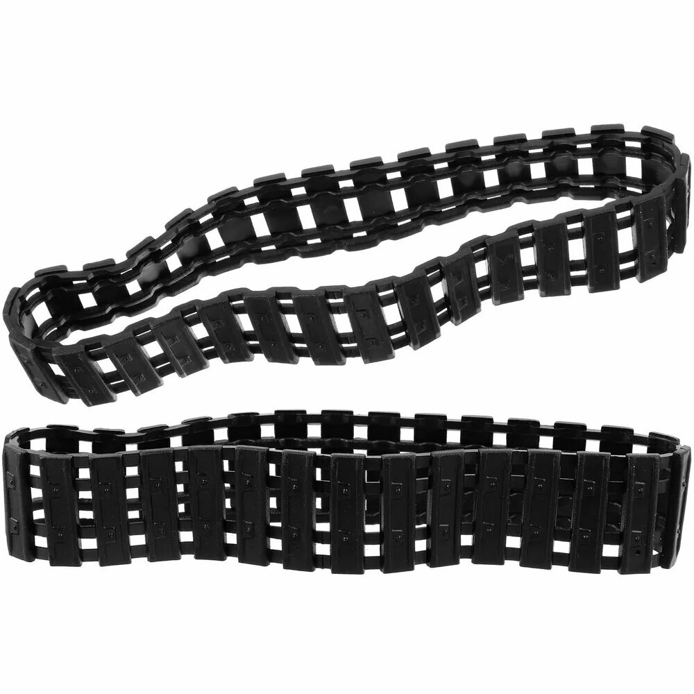 2 шт. черные автомобильные гусеницы для замены, для моделей танков, с дистанционным управлением, фары 14.00X2.20X1.00CM