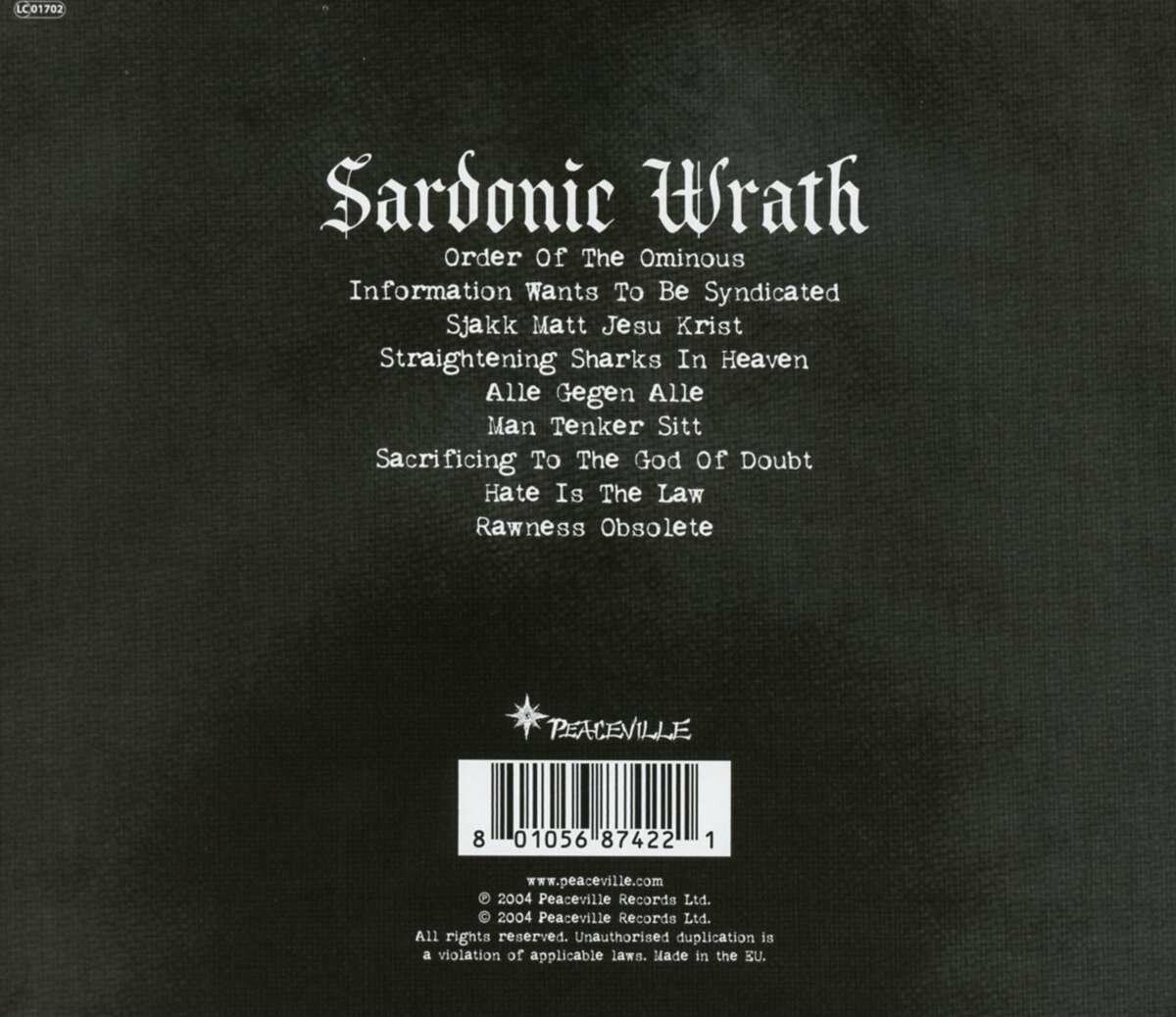 Компакт-диск Darkthrone - Sardonic Wrath (1 CD) — фото 1
