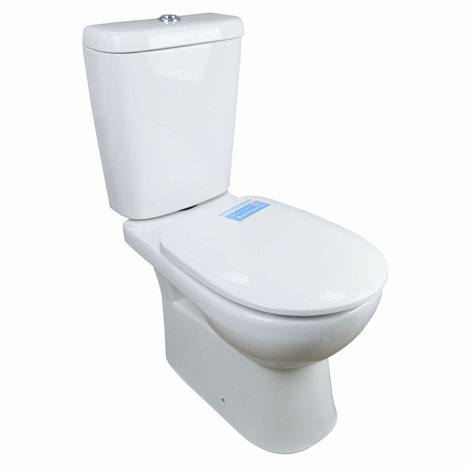 Унитаз-компакт Керамин Альбано R 350х640х840 с жестким сиденьем, с двухрежимной спускной арматурой и угловым креплением (CS00087073)