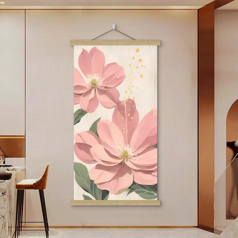 Кремовый стиль SG, декоративная картина для прихожей, тюльпаны, цветочный коридор, подвесная ткань, фоновая стена, настенное покрытие