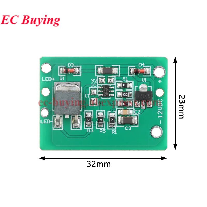 EC Buying Сенсорный модуль TTP223 12В, 5pcs