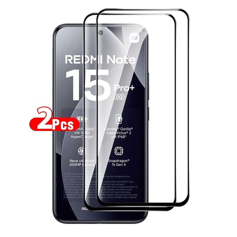Защитное стекло для Xiaomi Redmi Note 15 Pro 5G, 2/4 шт, 20D, с изогнутыми краями, для Redmi Note 14 Pro Plus, 15 Pro+, 14 Pro+, закаленное стекло