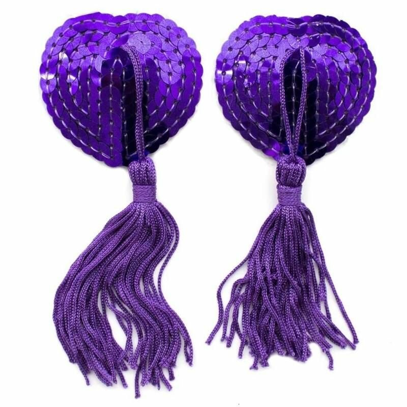 Блестящие накладки на грудь с кисточками, Здоровенный