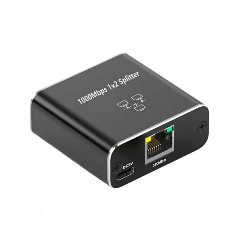 Разветвитель Gigabit Ethernet 1х4 RJ45, - Разделитель от 1 до 2