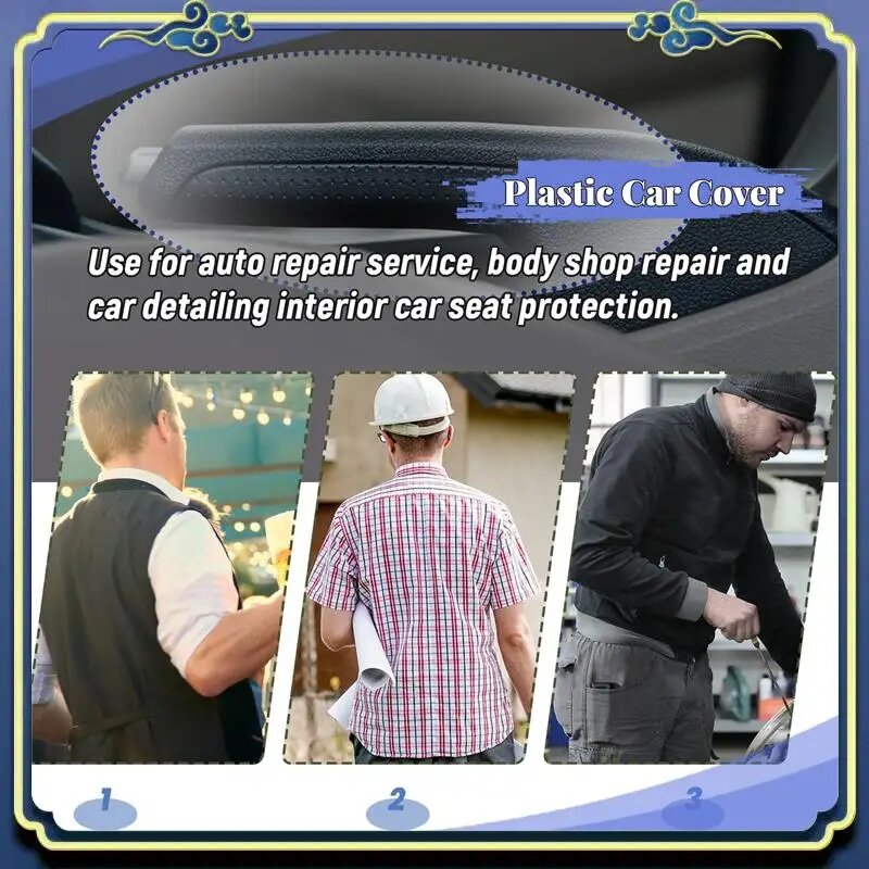 AU16-100 шт. универсальный автомобильный одноразовый пластиковый чехол для рычага переключения передач, водонепроницаемый ручной тормоз или защитный чехол для переключения передач