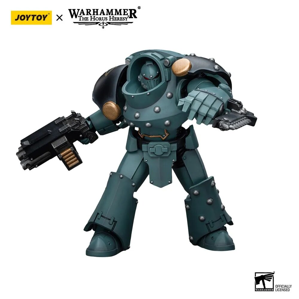 Подвижная фигурка JOYTOY Warhammer 30K Sons Of Horus Tartaros Terminator Squad Terminator With Combi Bolter Chainfist коллекция игрушек