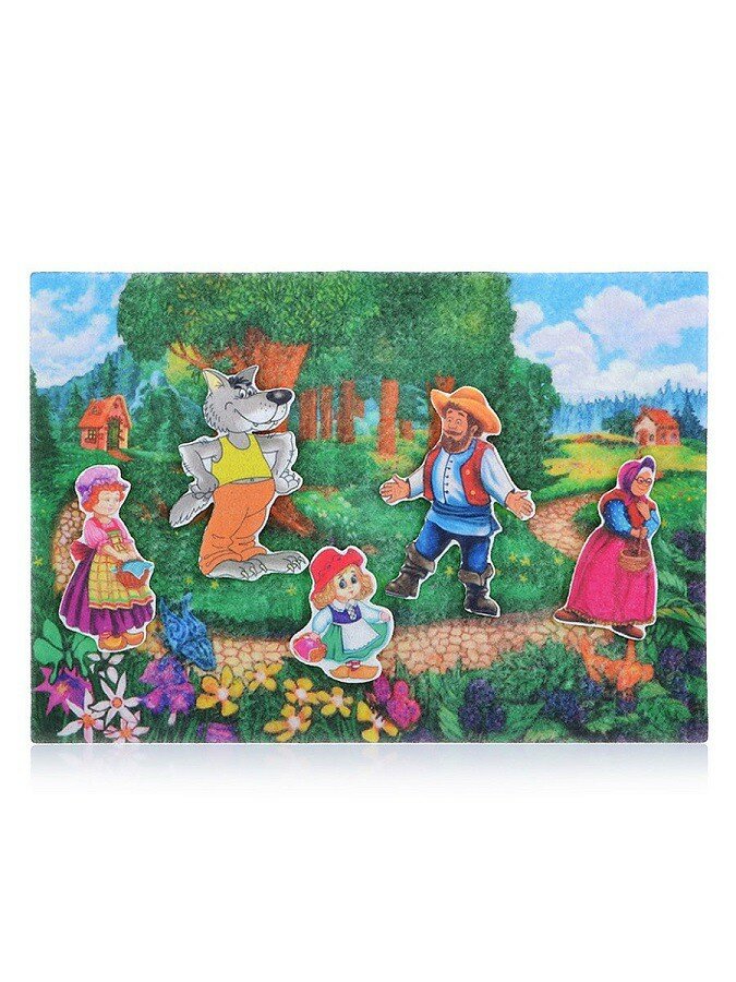 Lip-Lip Веселые липучки Ковролиновый конструктор Красная шапочка с игровым полем LIP1022 с 2 лет