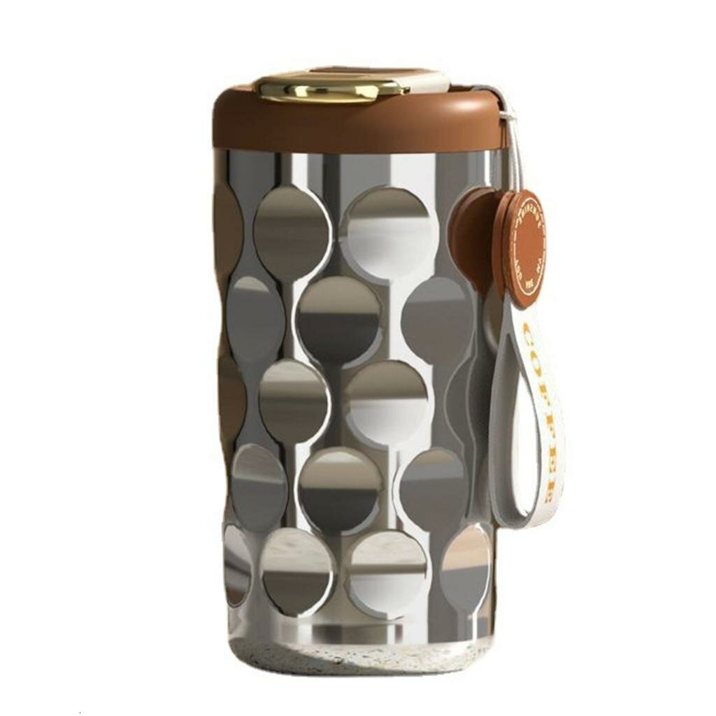 Керамическая кружка с термометром 410 мл, Серебро