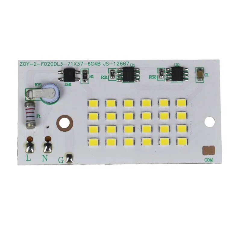 AC220V Светодиодная матрица,20 BT, LED, холодный белый, Подходит для прожекторов