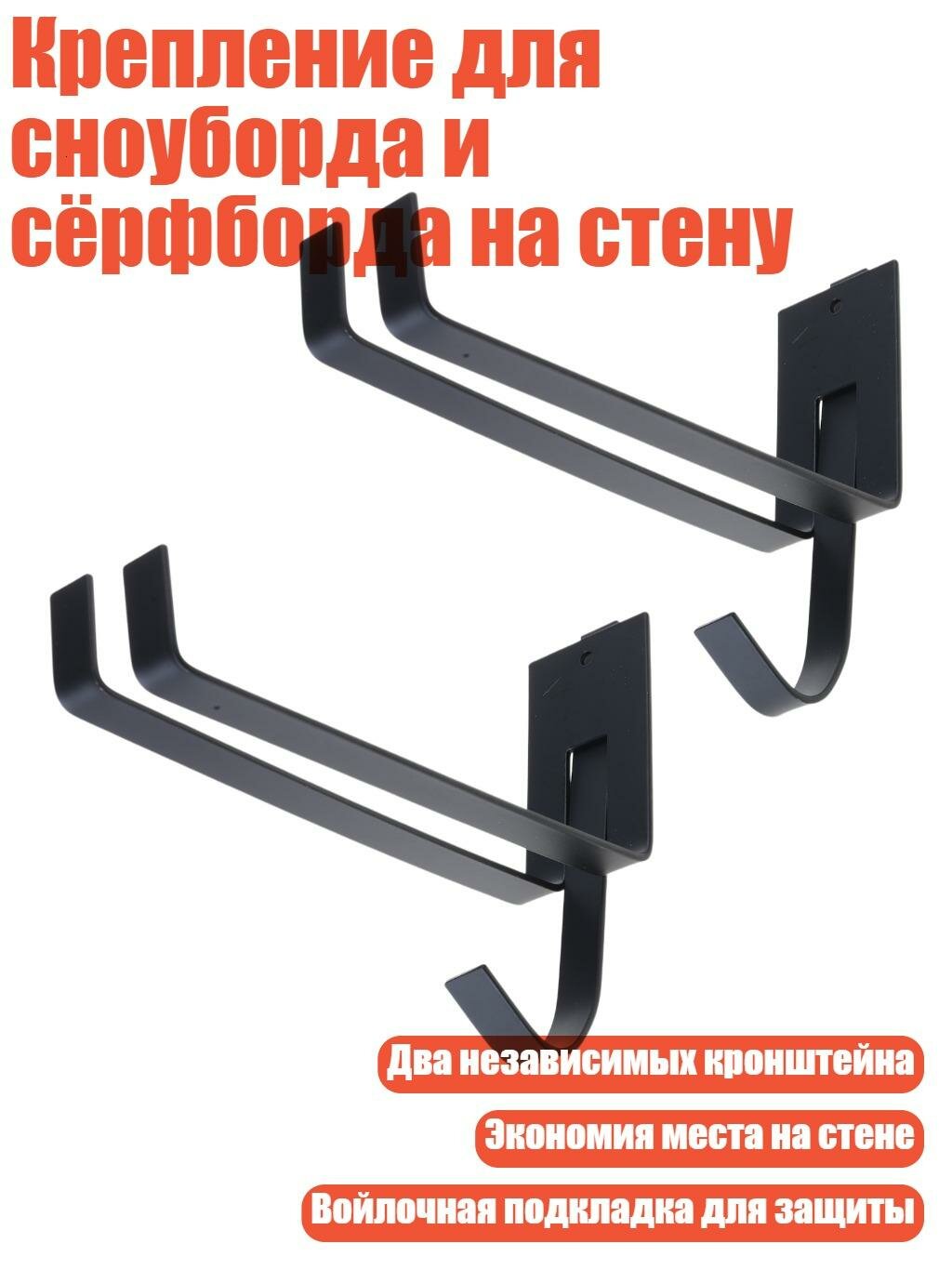 Крепление для сноуборда и сёрфборда на стену