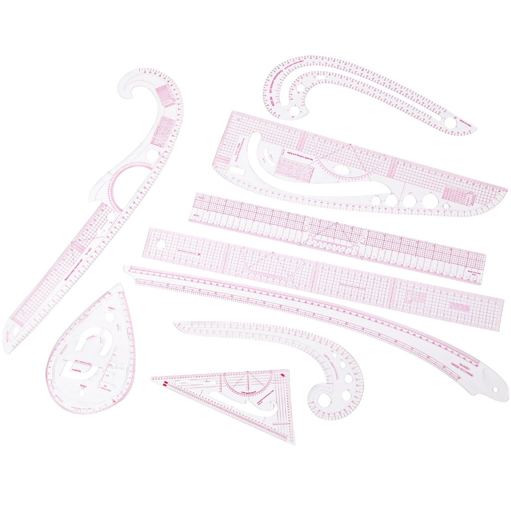 Французский Набор из 9шт Гибкого ПВХ Для Шитья И Измерения