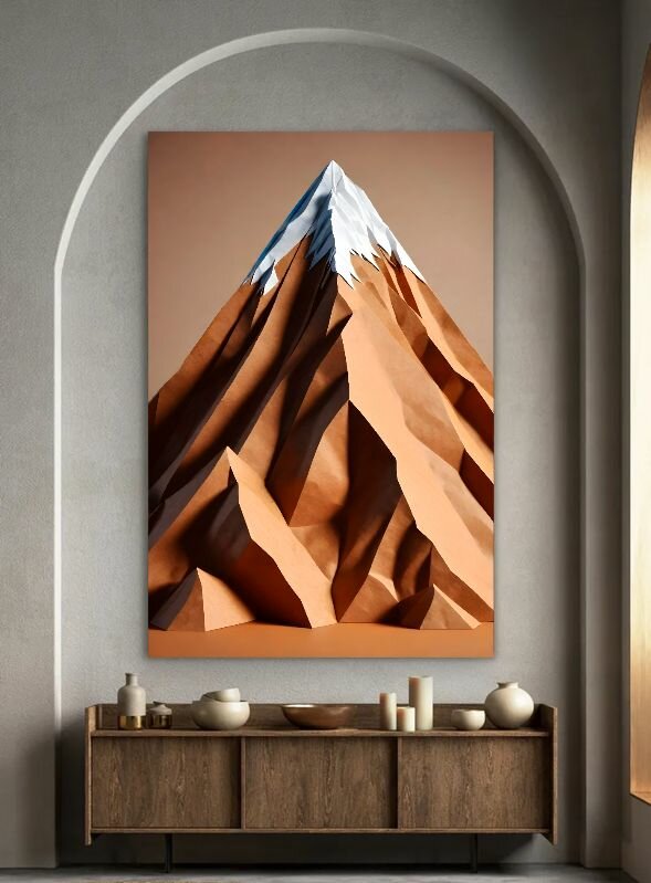 Картина "Гора минимализм", холст, на деревянном подрамнике 40*70