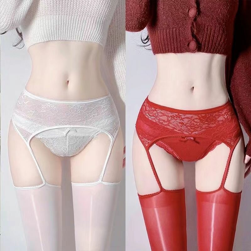 【 17k человек в избранное】Острые кружевные однотонные чулки с подвязками, стиль чистого желания, высокие чулки без снятия, тонкие, устойчивые к зацепкам, женские чулки