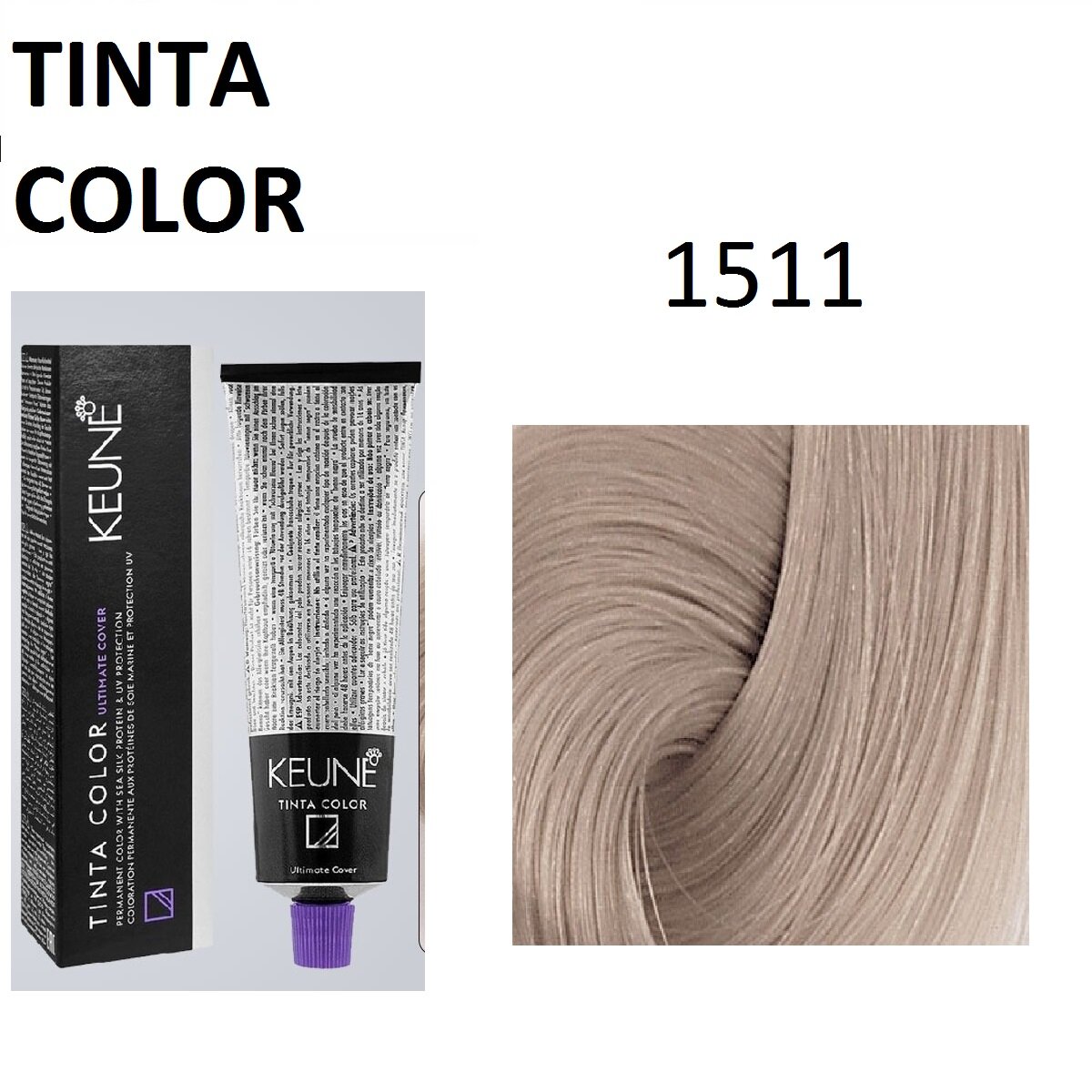 Keune Tinta Color 1511 стойкая краска для волос, Супер Пепельный Блонд, 60 мл