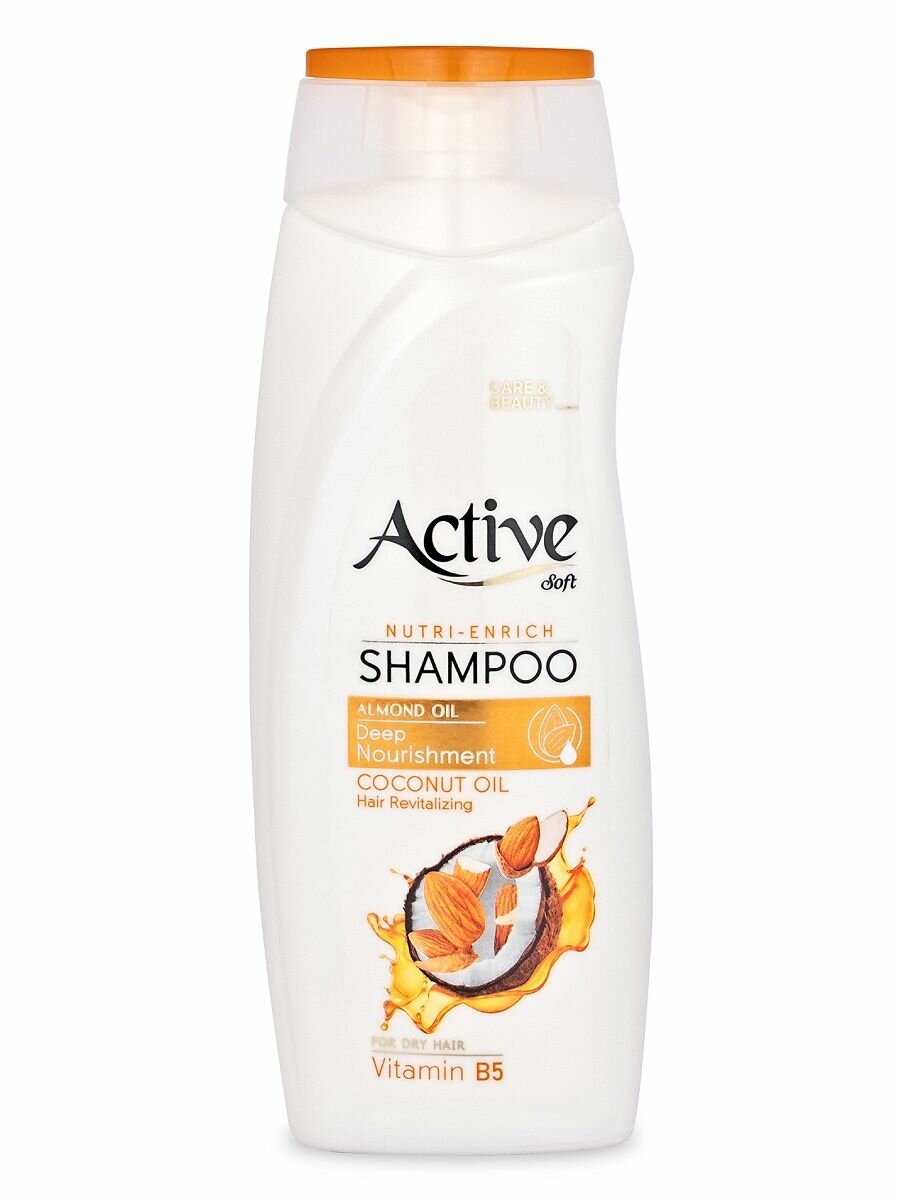 Шампунь для волос Active Care&Beauty, питательный, с кокосовым маслом и витамином B5, 350 мл