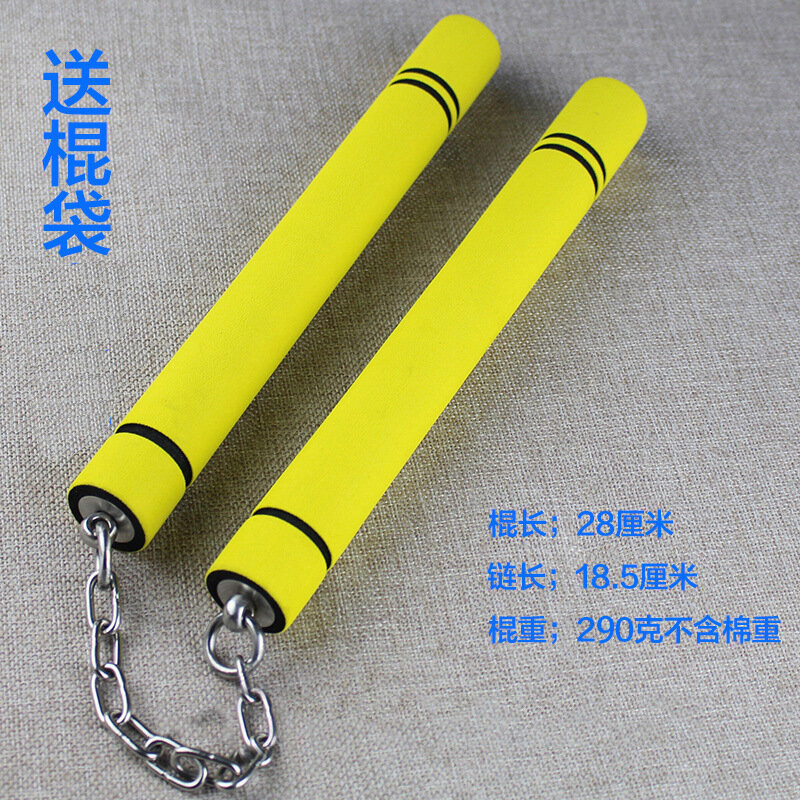 Пенопластовые нунчаки для тренировок новичков, детских выступлений, в стиле Брюса Ли, из нержавеющей стали, нунчаки для тхэквондо и боевых искусств.