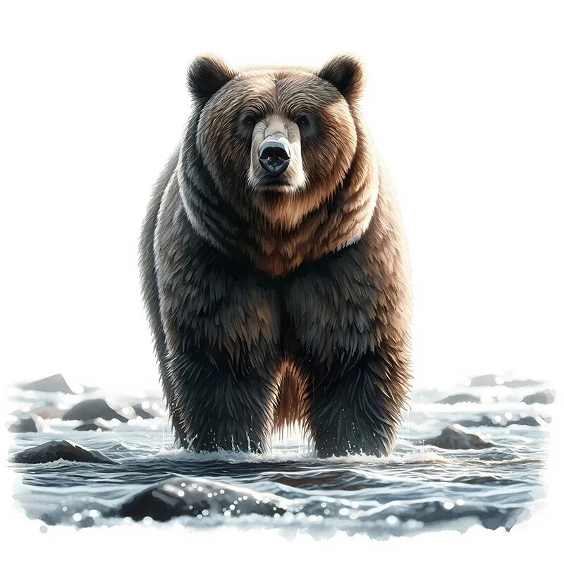 Т2056 # Самоклеящиеся наклейки для унитаза с бурым медведем, съемная наклейка на стену, многоразовая виниловая наклейка на автомобиль для крышки унитаза, декор для ванной комнаты