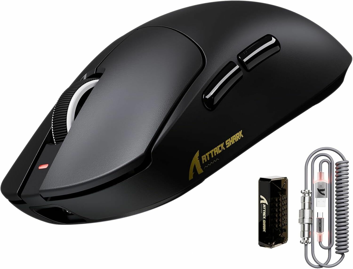 Беспроводная игровая мышь ATTACK SHARK X8ULTRA с кабелем C06, сенсором PAW3950MAX с разрешением 42000 точек на дюйм, тремя режимами: 2.4G/BT/проводное подключение
