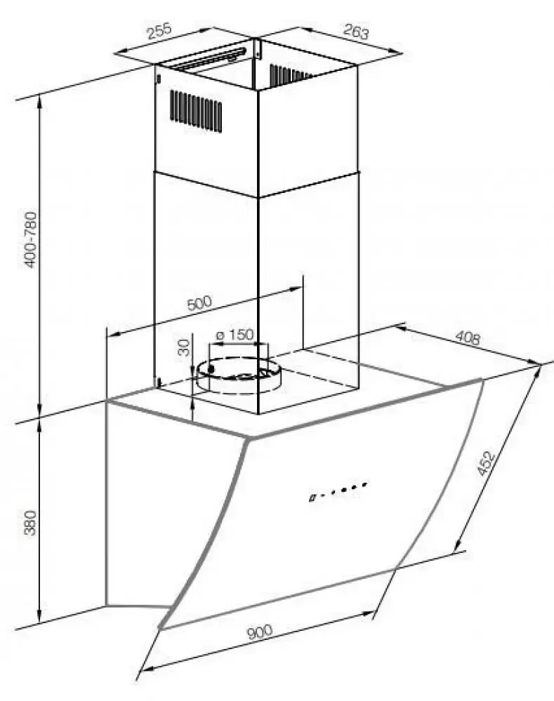 Каминная вытяжка Graude DH 90.1 GE