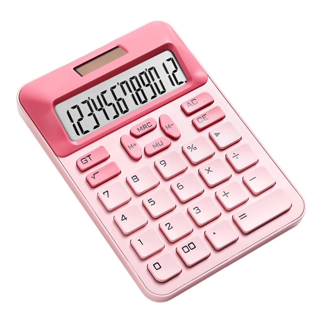 Солнечный источник питания с 12-битным большим экраном и большими кнопками-розовый